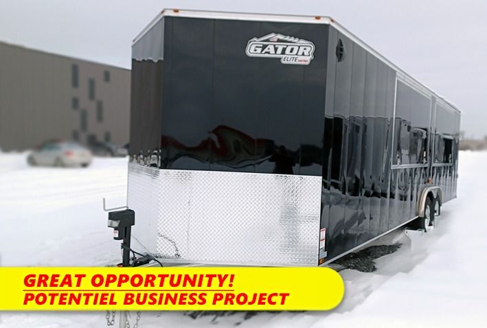 Enclosed Elite Galvanized Trailer 8_5x28 14K_2 Concession Doors
