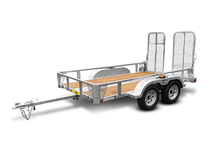 Remorque utilitaire 66x123, 2 essieux - Trailer a vendre – Maxi-roule