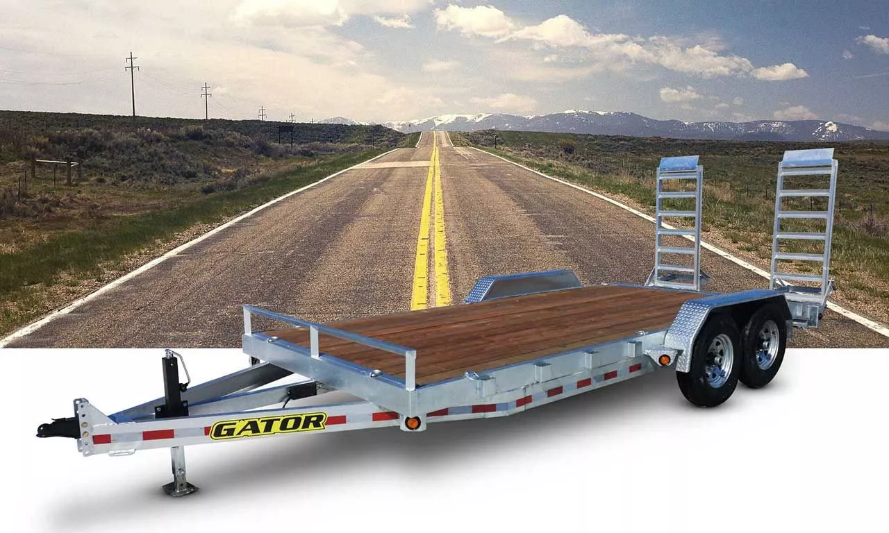Galvanized Car Hauler Trailer 83x16 for Sale – Pull Behind