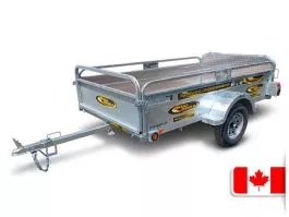 Remorque Utilitaire 66x123 Maxi-Roule Galvanisée à Vendre | Simple Essieu